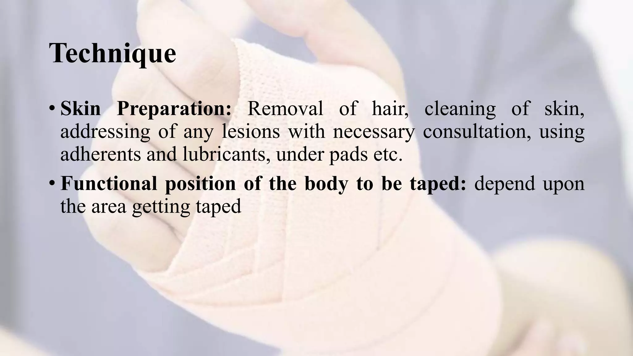 Taping principles and guidelines | PPTX