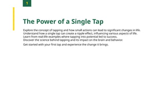 Tap successhjfbdrdbirdxvyrcbufcburxcko jdxb | PPT