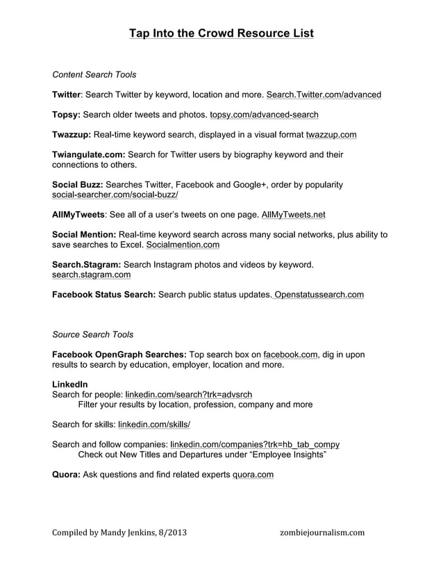 Social Tools: Social search, verification, crowdsourcing and curation | PDF