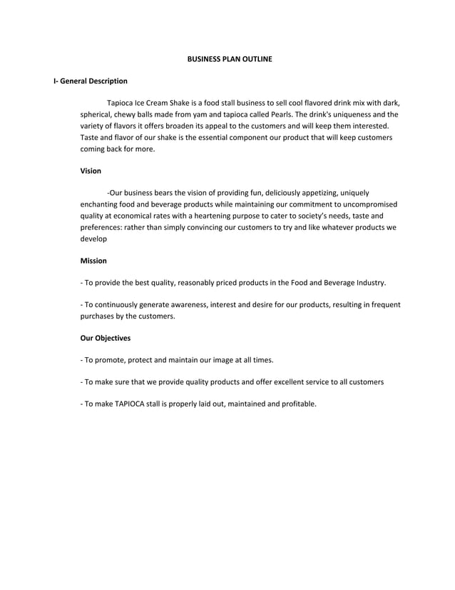 Tapioca shake project | DOC | Business | Business and Finance