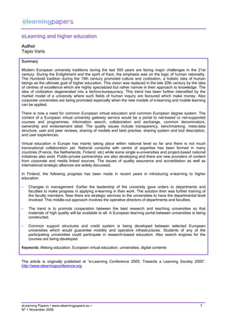 eLearning and higher education | PDF