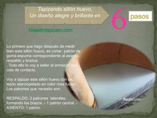 Tapizando un sillón huevo | PPSX