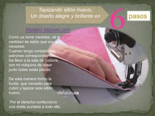 Tapizando un sillón huevo | PPSX