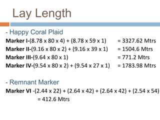 CUT ORDER PLAN SPREADING & CUTTING OF APPAREL PRODUCTS | PPTX