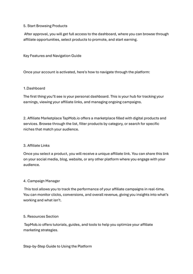 Your step by step guide to Tapmob.io 2024 SIDEHUSTLE GUIDE | PDF