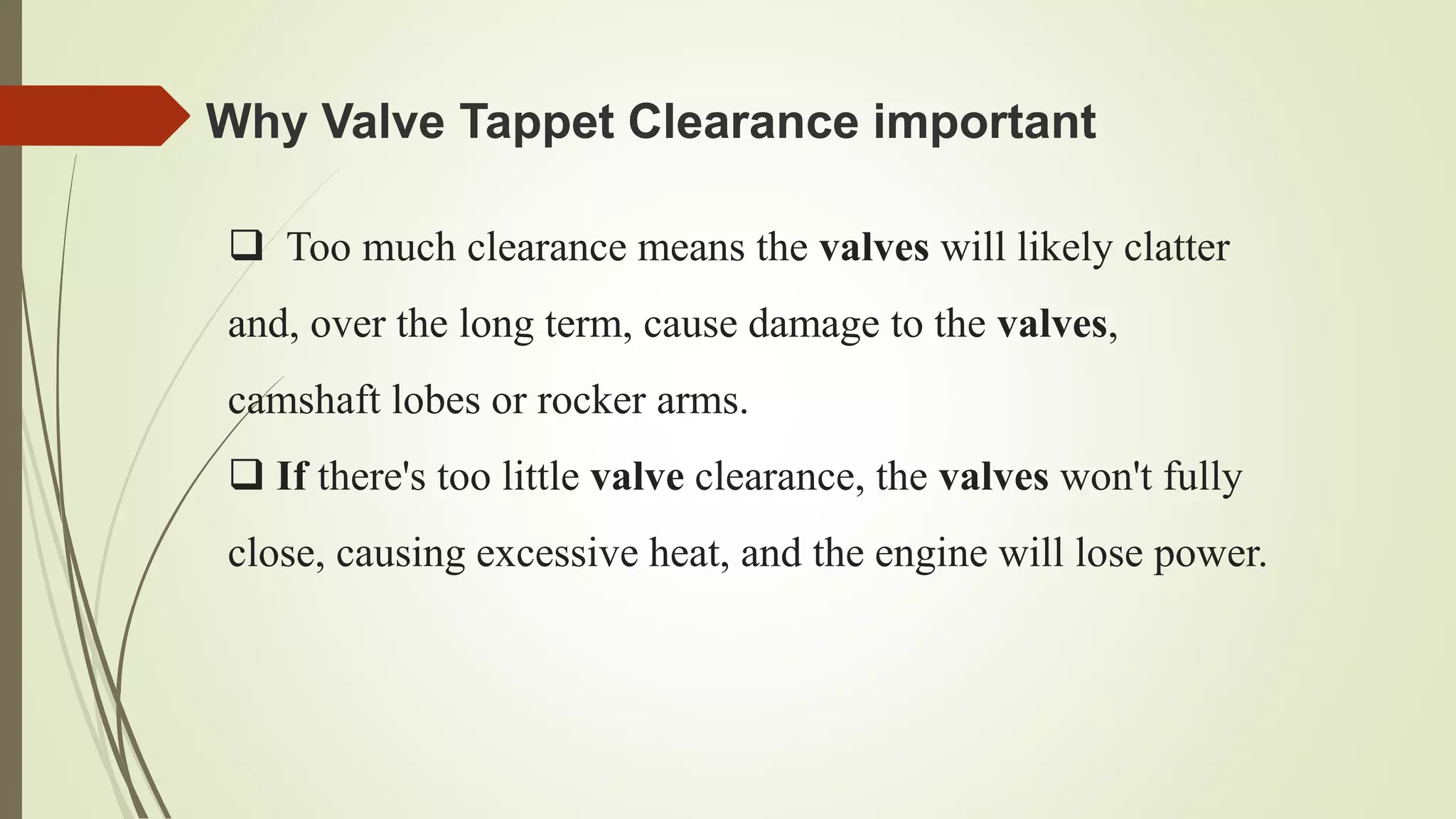 IC Engines Tappet Clearance Method and why it’s important? | PPTX