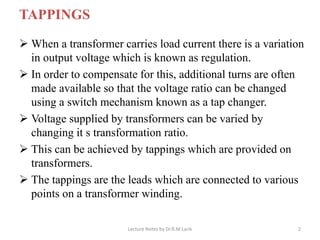 Tappings of transformer | PDF