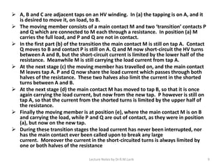 Tappings of transformer | PDF