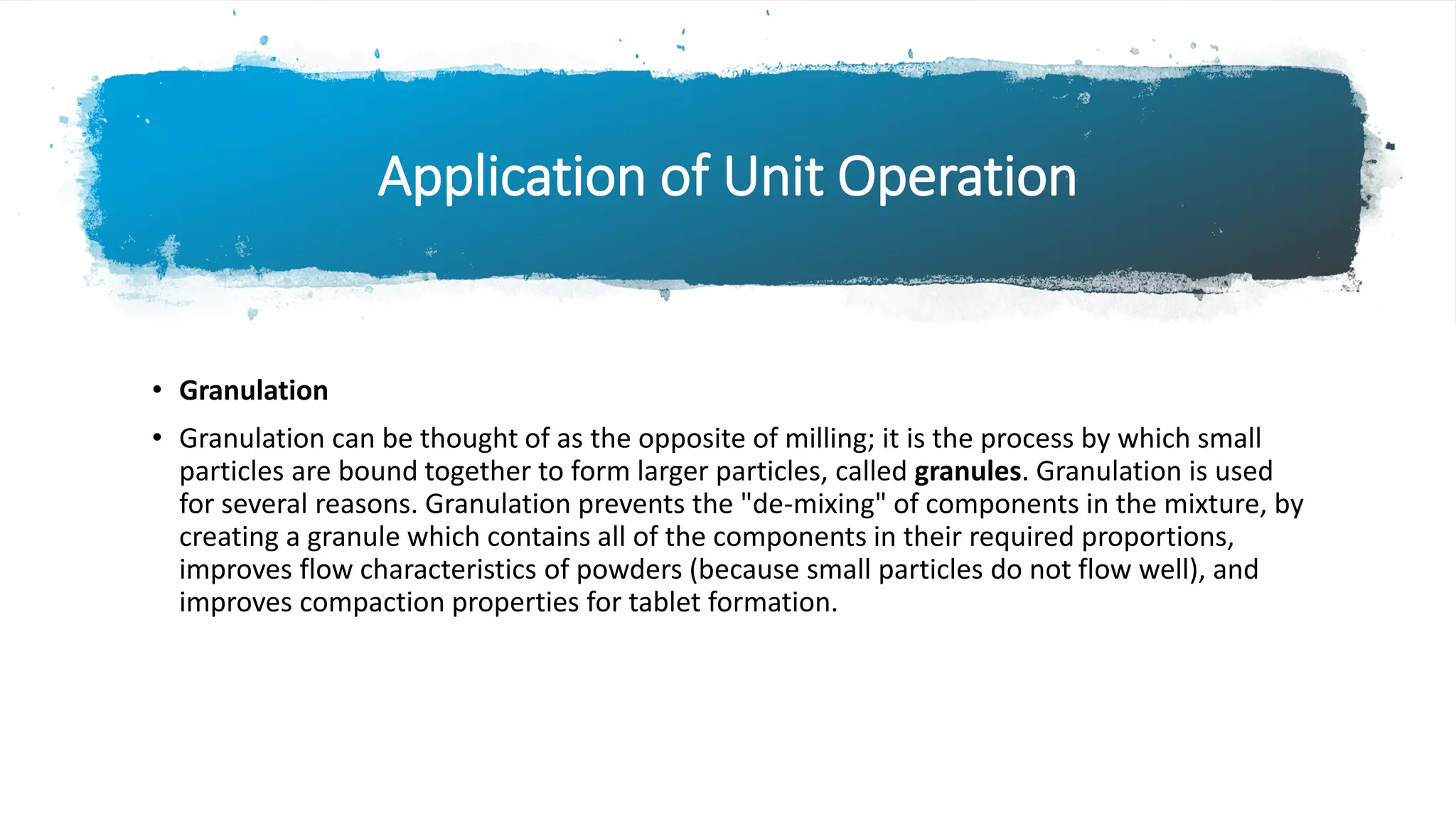 UNIT OPERATIONS : PHARMACEUTICAL ENGINEERING ON BASICS AND APPLICATION ...
