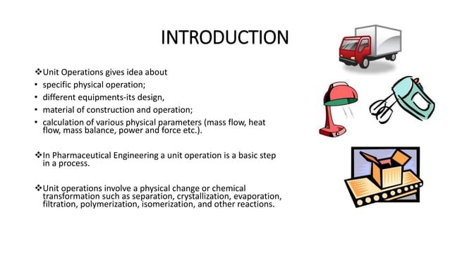 UNIT OPERATIONS : PHARMACEUTICAL ENGINEERING ON BASICS AND APPLICATION ...