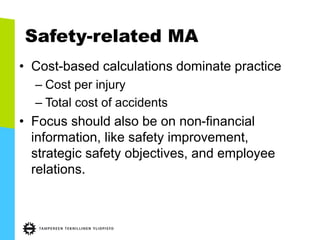 A management accounting perspective on safety | PPTX | Business ...