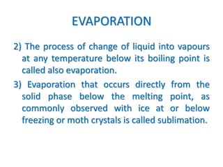EVAPORATION | PPTX