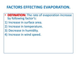 EVAPORATION | PPTX