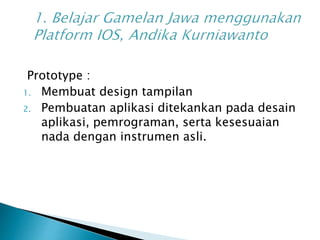 Analisa TA -> Prototype dan Test | PPTX