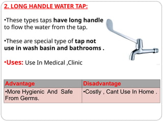 Sanitary Fittings (taps, Faucets, Mixing units, valves etc)) | PPTX
