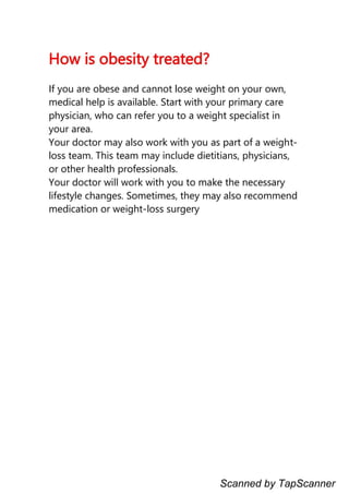 All about Overweight and Obesity. | PDF