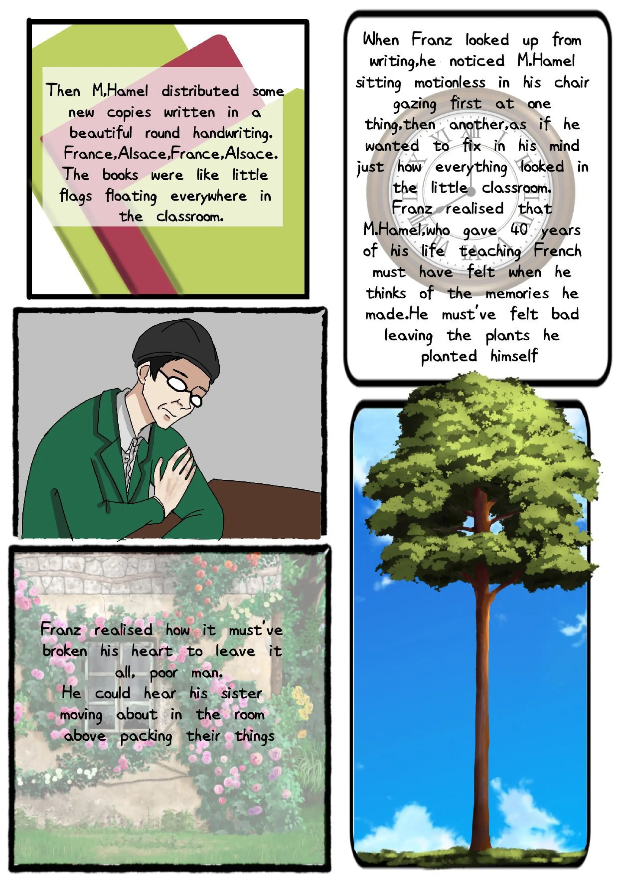 The last lesson in comic form for English art integrated project class ...