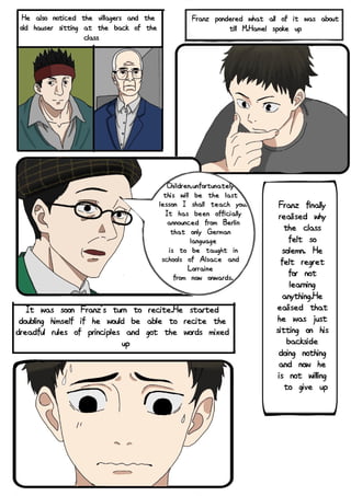 The last lesson in comic form for English art integrated project class ...