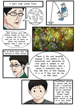 The last lesson in comic form for English art integrated project class ...