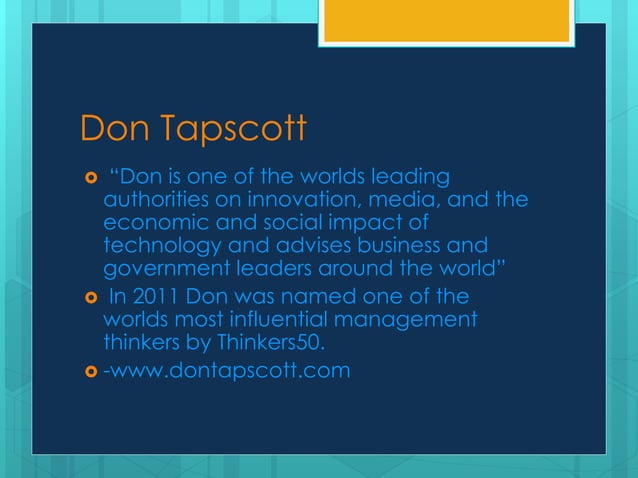 Tapscott and Williams | PPTX