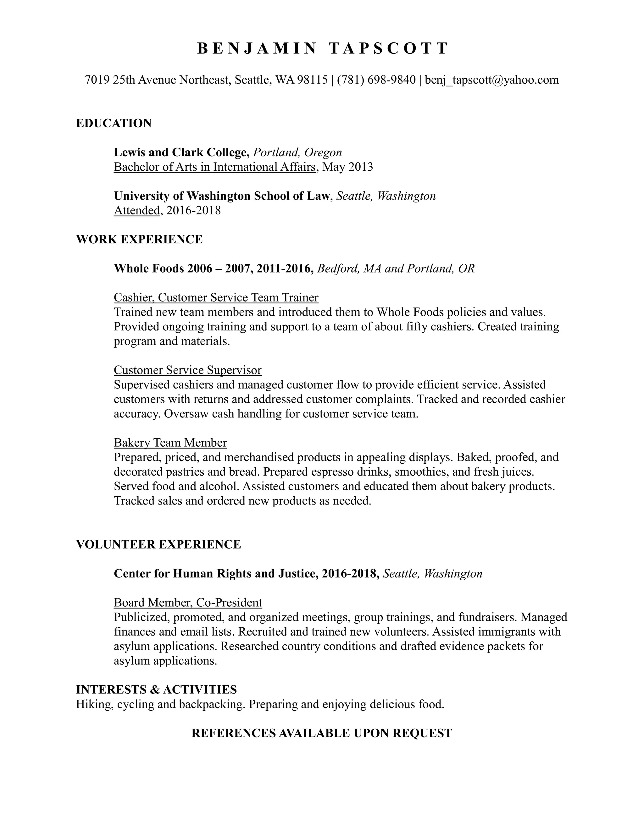 Tapscott resume | PDF