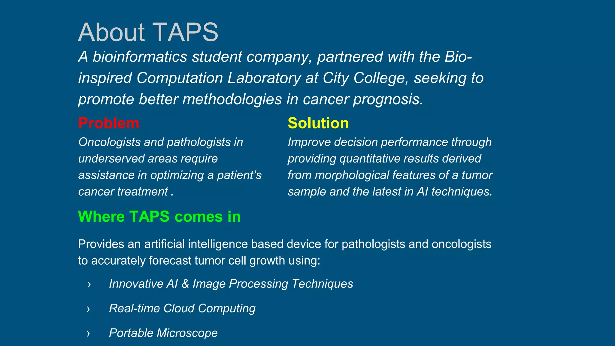 TAPS Smartpitch Powerpoint | PPTX | Computing | Technology & Computing