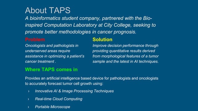 TAPS Smartpitch Powerpoint | PPTX | Computing | Technology & Computing