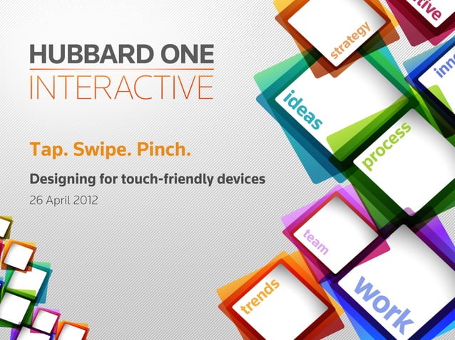 Tap. Swipe. Pinch: Designing for Touch-Friendly Devices | PPT