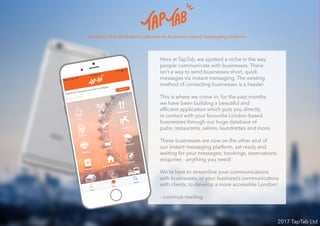 TapTab Messaging App | PPT