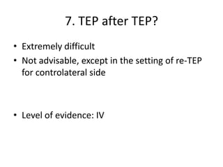 TAPP and TEP in the Complicated Hernia: Scrotal, Strangulated, and Recurrent | PPTX