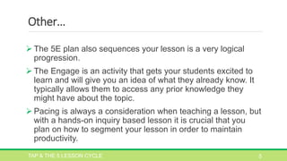 Tap & the 5E lesson cycle | PPT