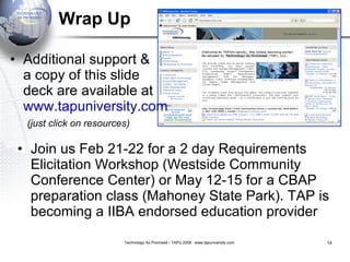 TAPUniversity 8 Steps for Requirements Capture with Use Cases | PPT