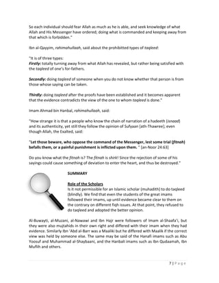 Taqleed following blindly | PDF