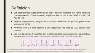 taquicardia supraventricular tipos causas | PPTX