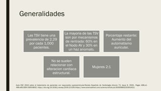 taquicardia supraventricular tipos causas | PPTX