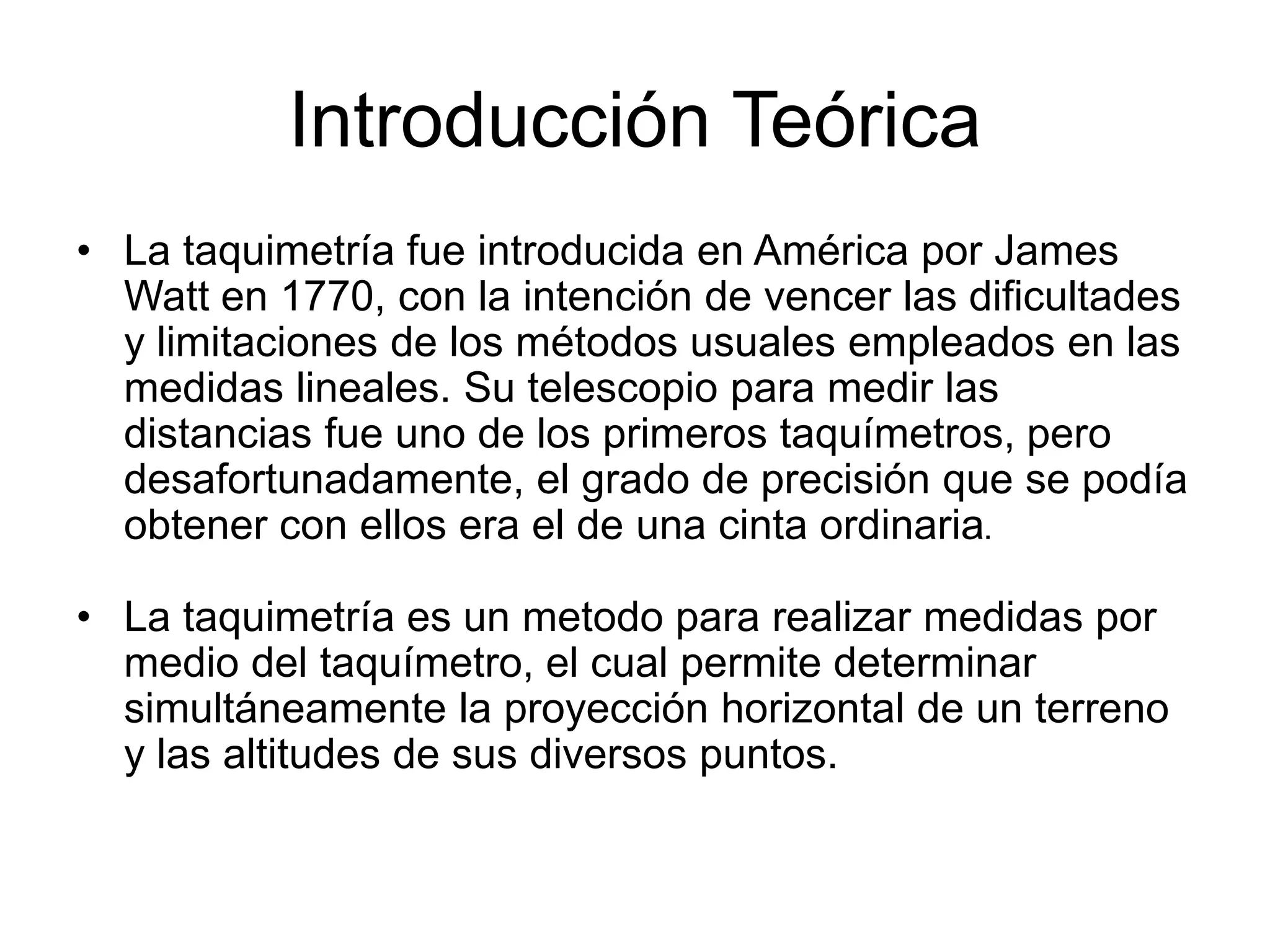 TAQUIMETRIA apuntes de la materia del cuarto semestre topografia 2 | PPT