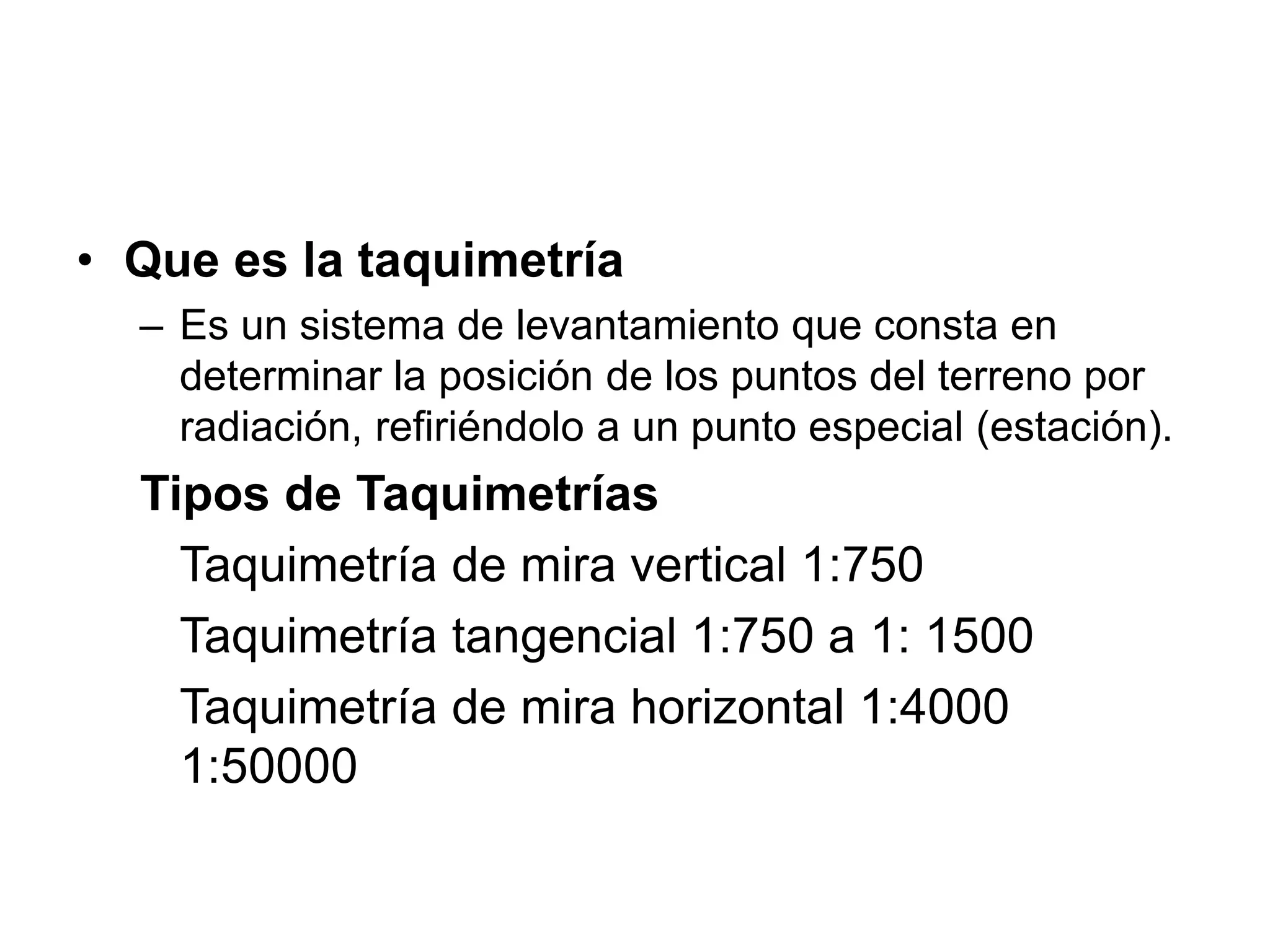 TAQUIMETRIA apuntes de la materia del cuarto semestre topografia 2 | PPT