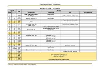 Takwim Kurikulum 2017 | DOCX