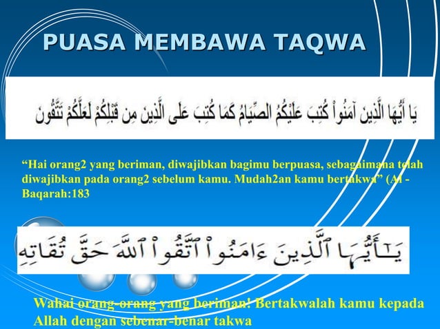 Taqwa 2 sifat keji | PPTX