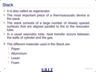 Thermoacoustic Refrigerator | PPT