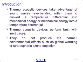 Thermoacoustic Refrigerator | PPT