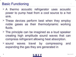 Thermoacoustic Refrigerator | PPT