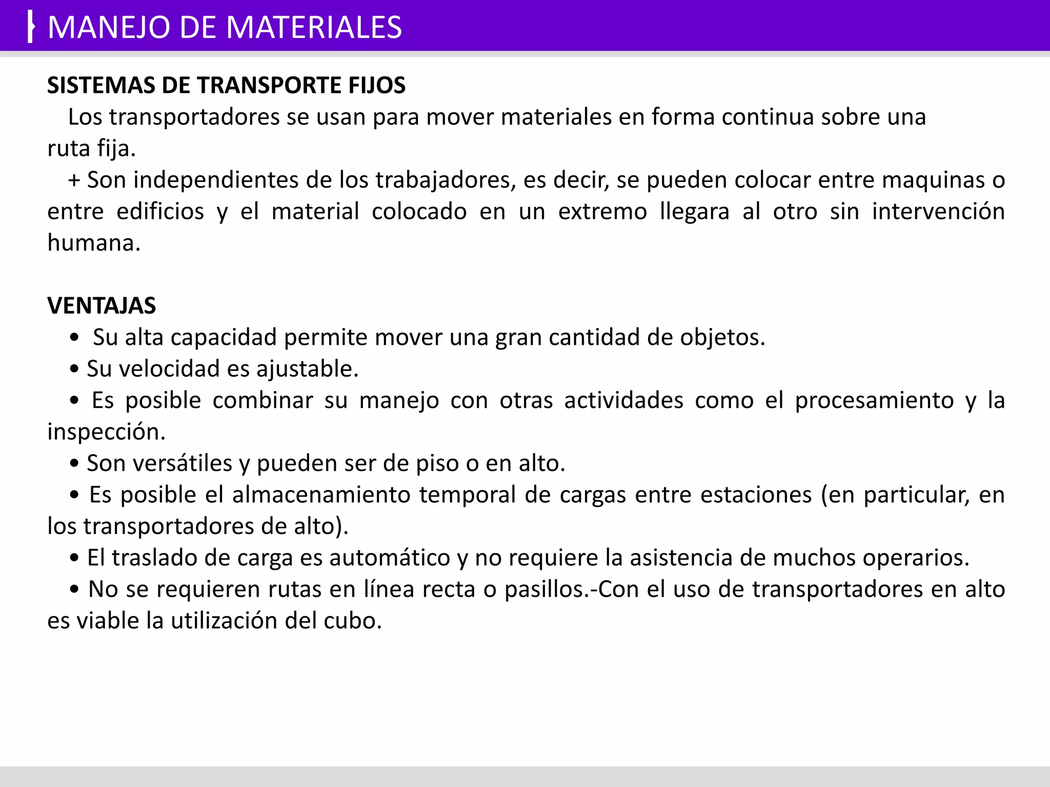 EQUIPOS PARA MANEJOS DE MATERIALES | PPTX