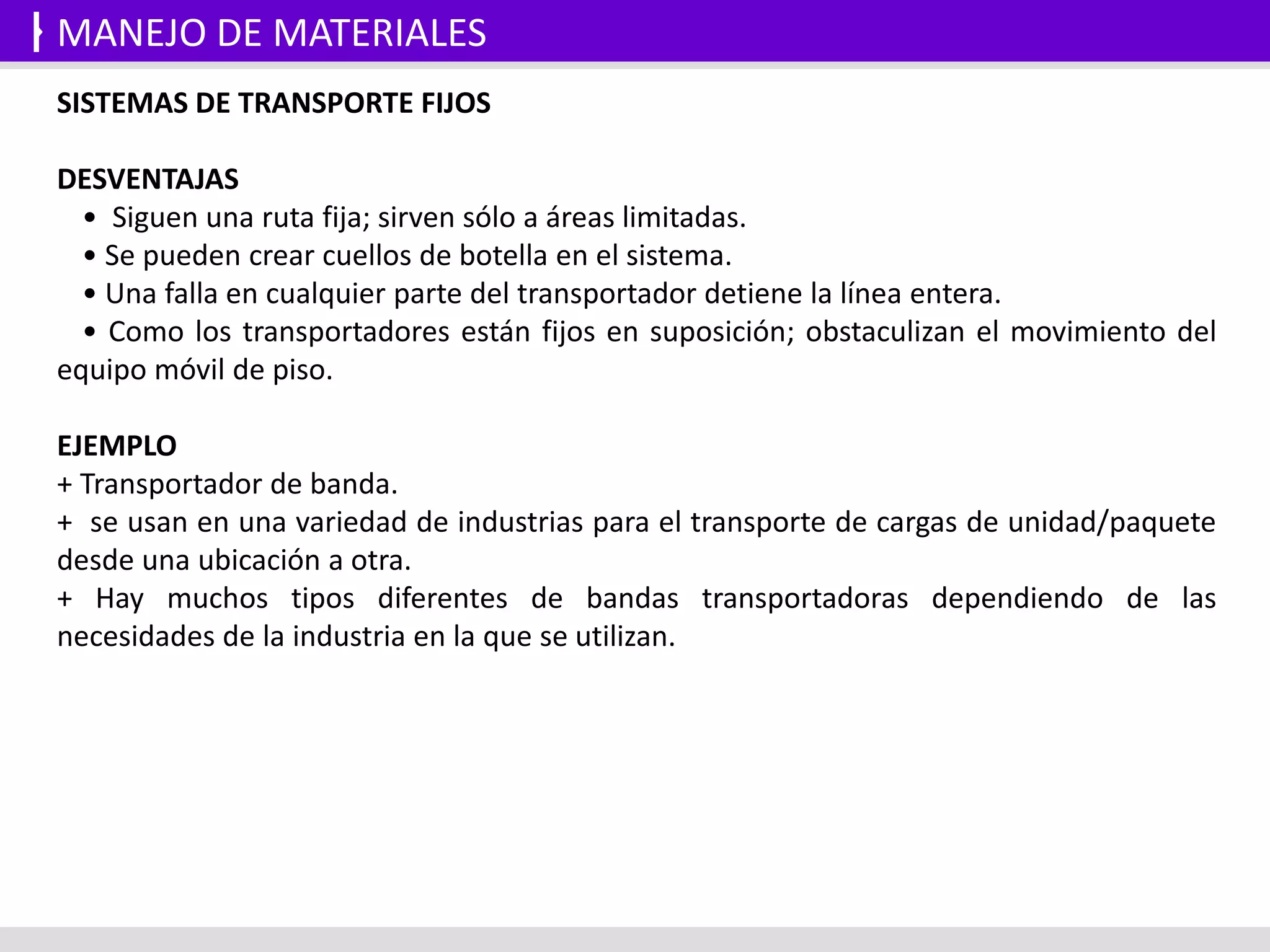 EQUIPOS PARA MANEJOS DE MATERIALES | PPTX