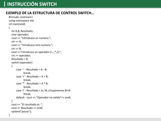 Estructuras de control C++ | PDF
