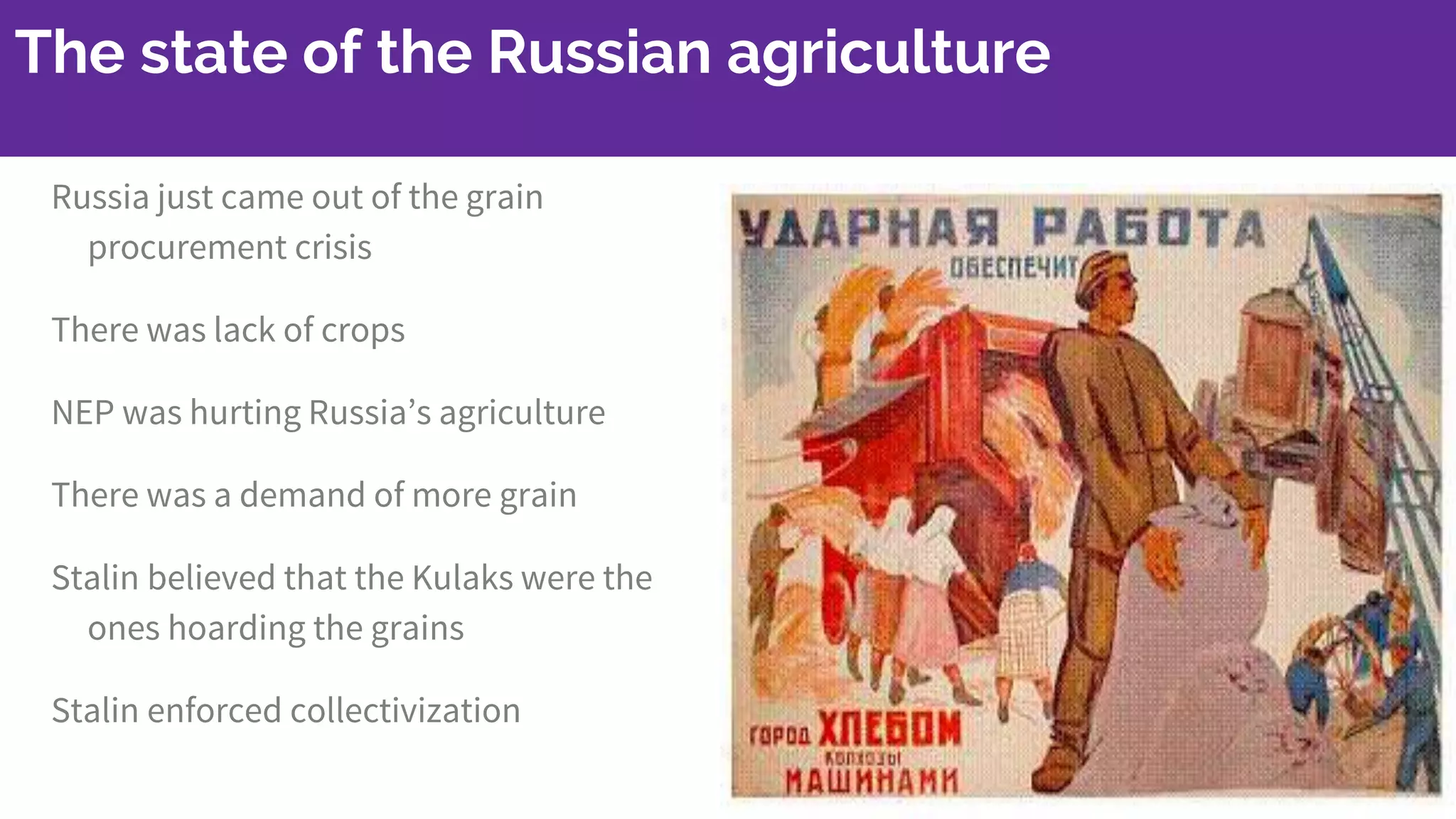 STALIN PART 2: Economic ChangeS Under Stalin | PPTX | Agriculture ...