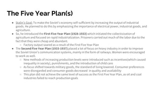 STALIN PART 2: Economic ChangeS Under Stalin | PPTX | Agriculture ...