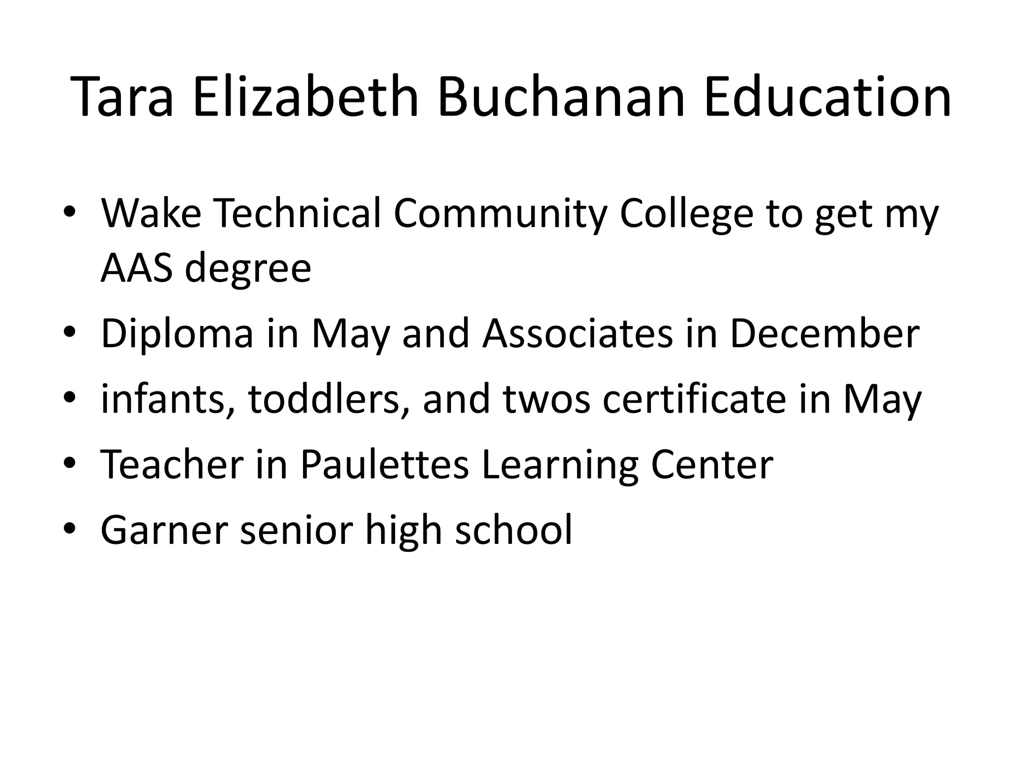 Tara Elizabeth Buchanan - Successful Teacher | PPT