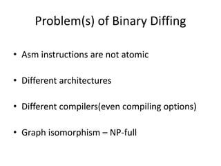 Tarakanov the art of binary diffing | PPT