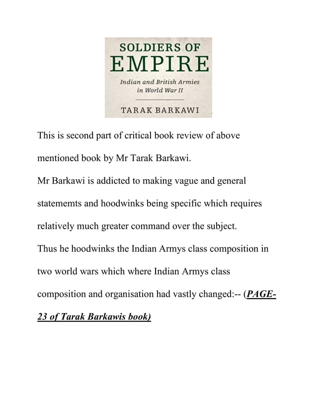 Tarak Barkawis soldiers of empire reviewed-Part two | PDF